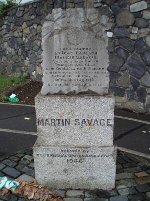 NGA.ie - Tan War - Memorials - Martin Savage